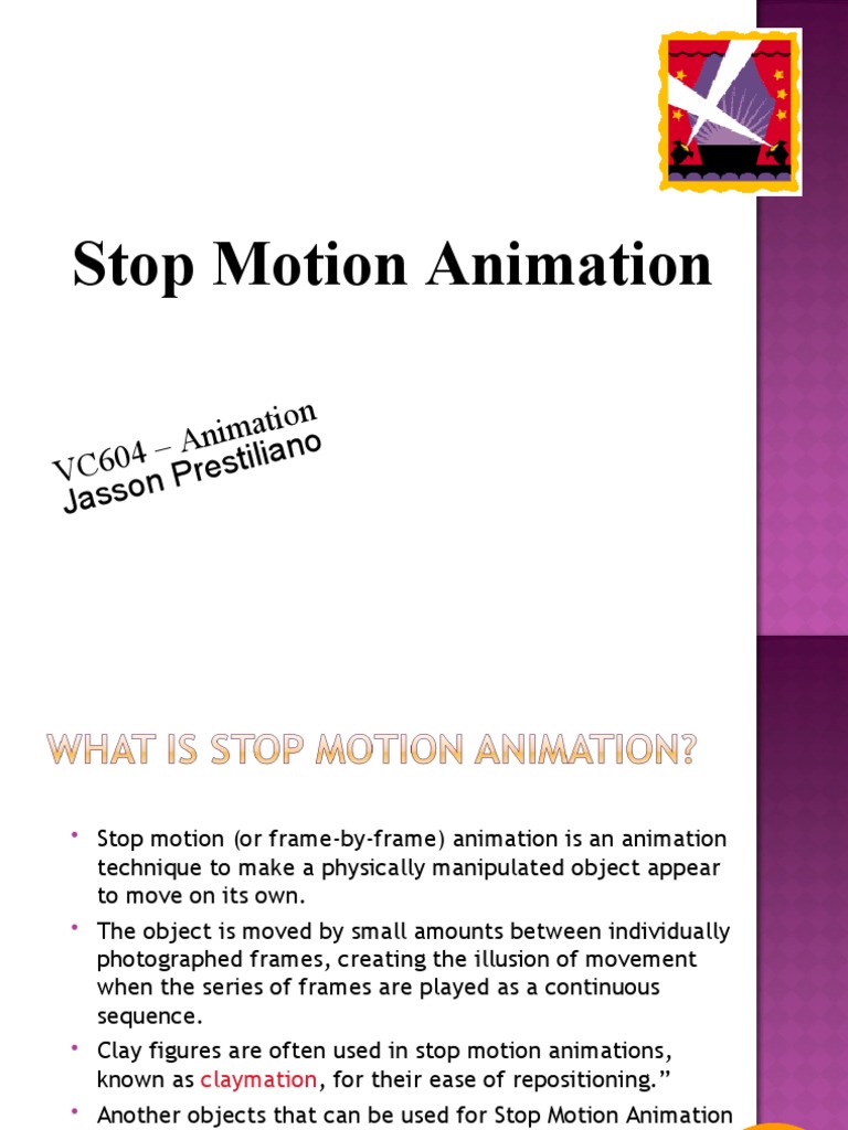 03 - Stop Motion Animation | PDF | Animation | Media Technology