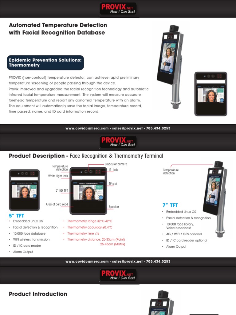 PROVIX COVID19 Temperature Detection Camera System 1 | PDF | Camera ...