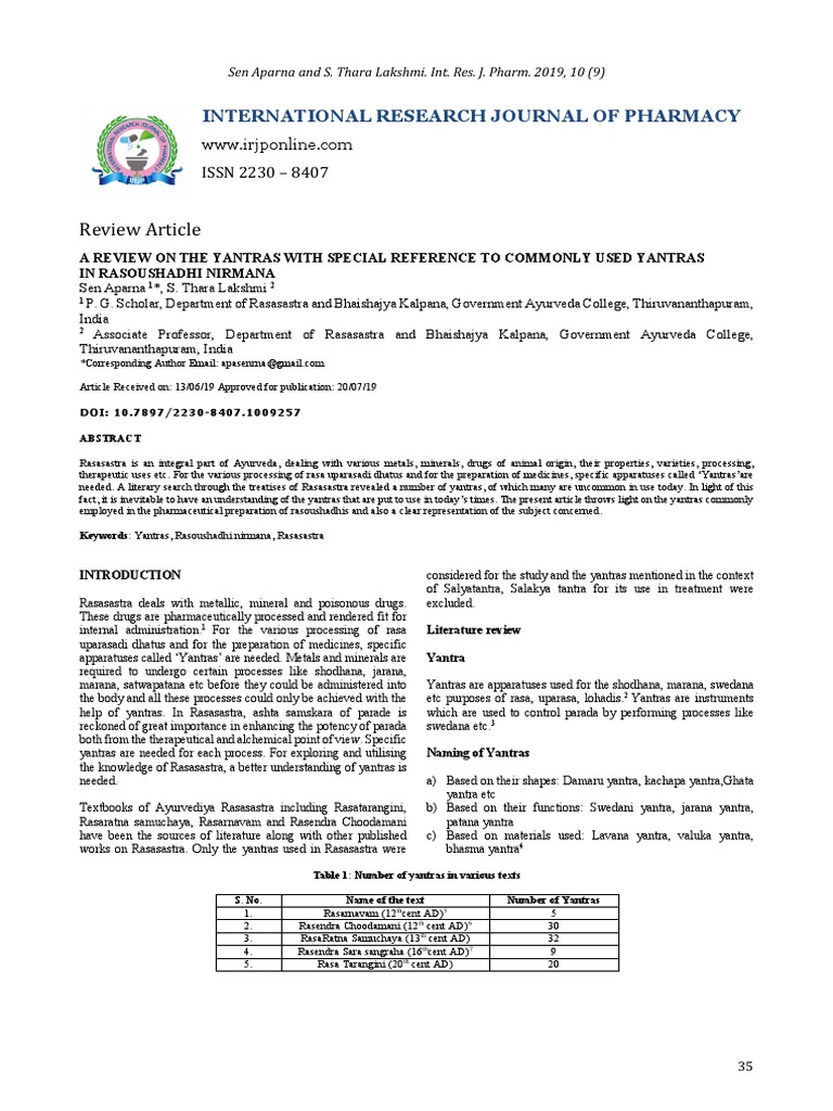 Review Article: International Research Journal of Pharmacy | PDF | Nature