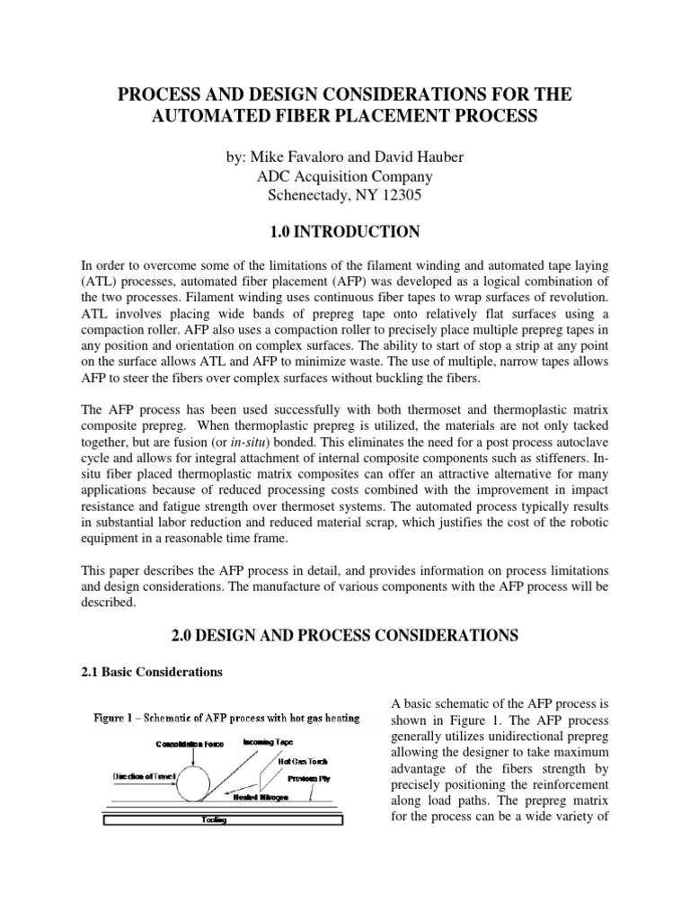 PR-22 Process and Design Considerations For The Automated Fiber ...