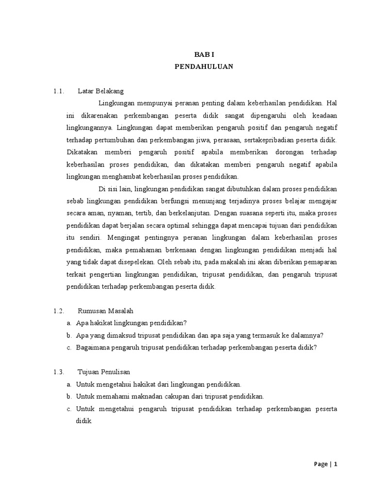 Lingkungan Pendidikan | PDF