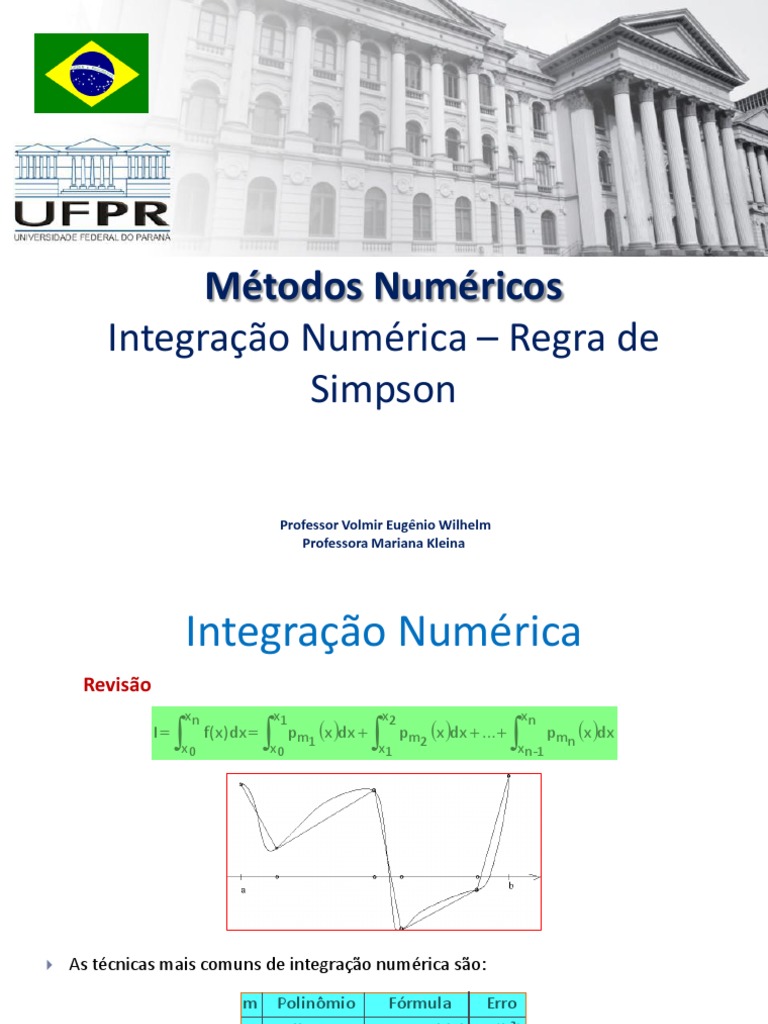 Métodos de Integração: Regra de Simpson | PDF | Integrante | Relações ...