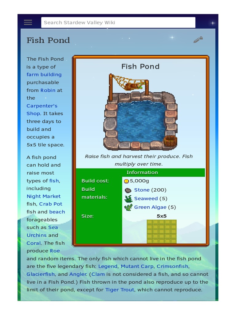 Fish Pond | PDF | Fish | Fish And Humans