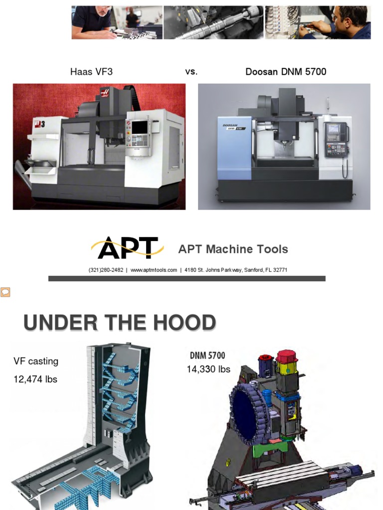 Haas VF3 vs. Doosan DNM 5700: APT Machine Tools | PDF | Computer ...