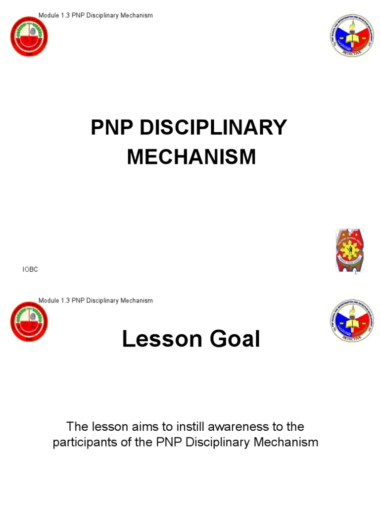 1.3 PNP Disciplinary Mechanism | PDF | Appeal | Complaint