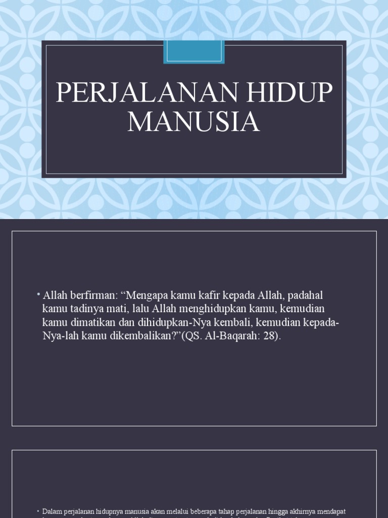 Perjalanan Hidup Manusia | PDF | Ilmu Sosial | Agama & Spiritualitas