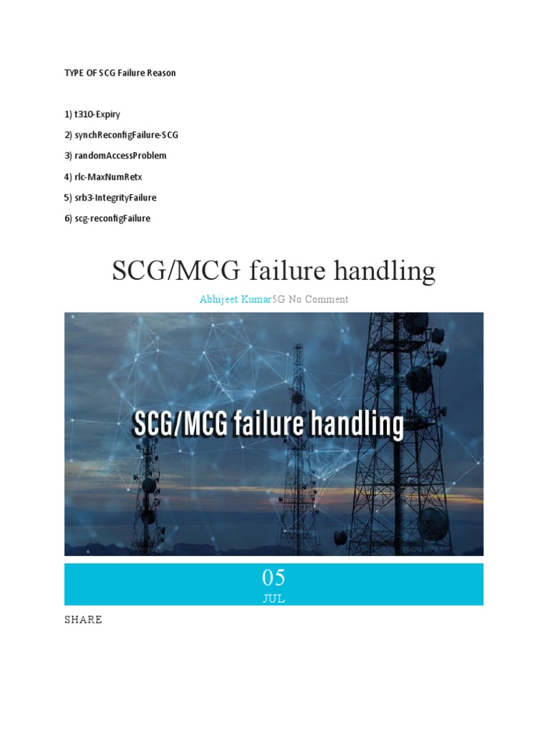 5G SCG/MCG Failure Handling Guide | PDF | Networking Standards | Network Protocols