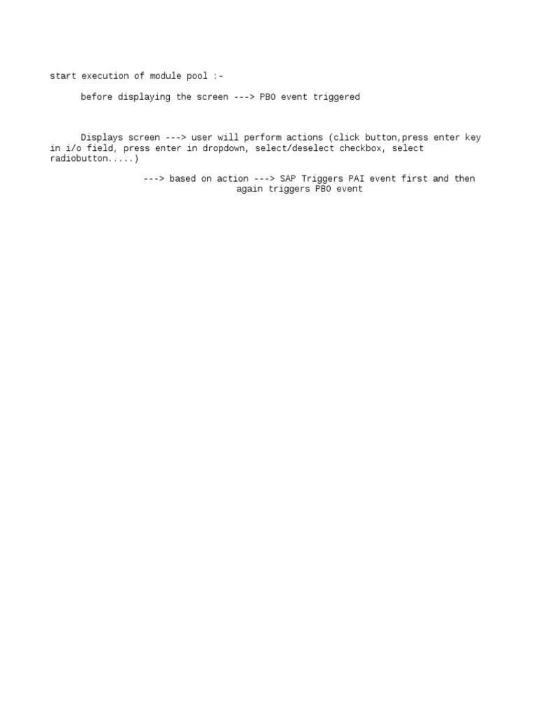 Sequence of Module Pool Events Execution | PDF