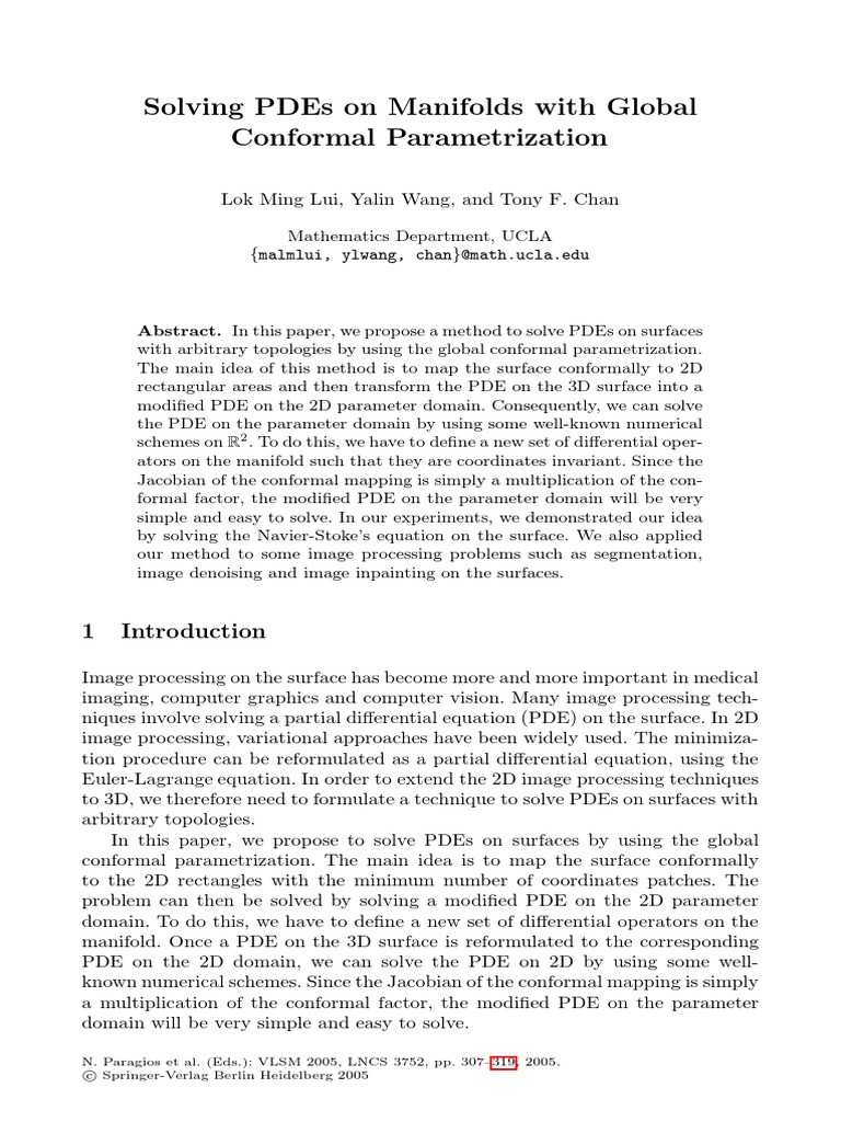 Solving PDEs On Manifolds | PDF | Partial Differential Equation ...