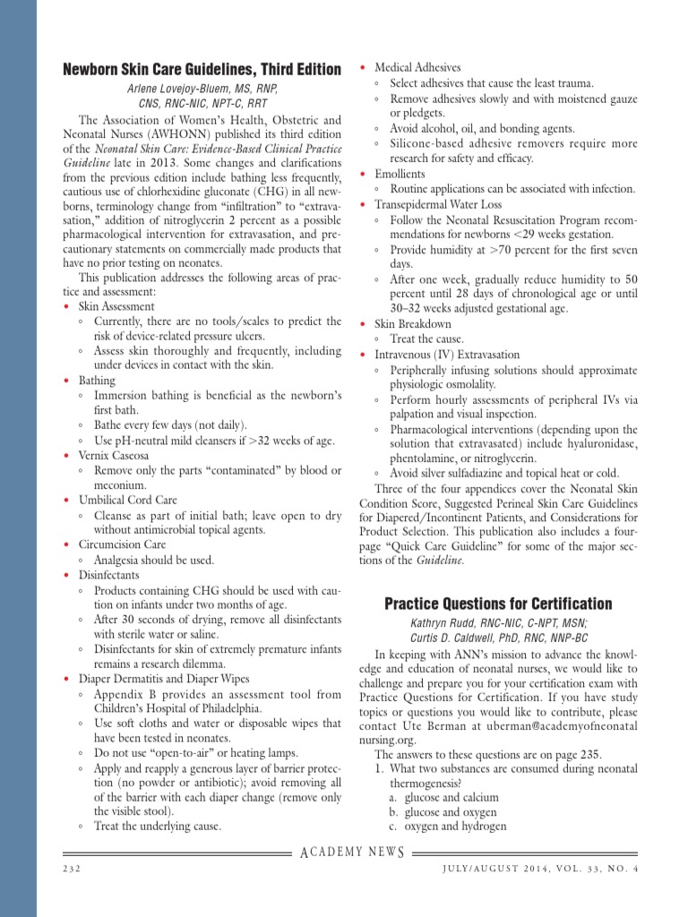 New Born Skin Care Guidline | PDF | Medical Specialties | Health Care