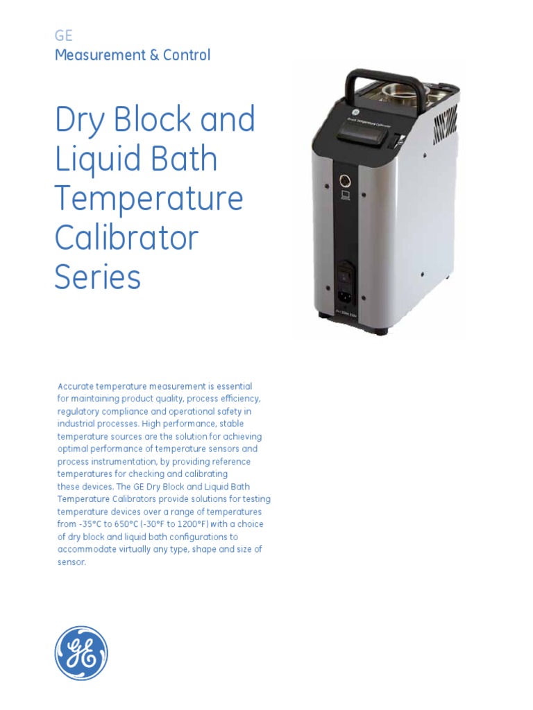 Ge Druck Dry TC 165 Dry Block Temperature Calibrator Datasheet | PDF ...