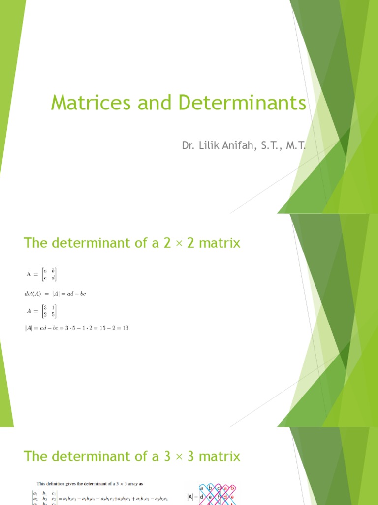 Understanding Matrices and Determinants | PDF