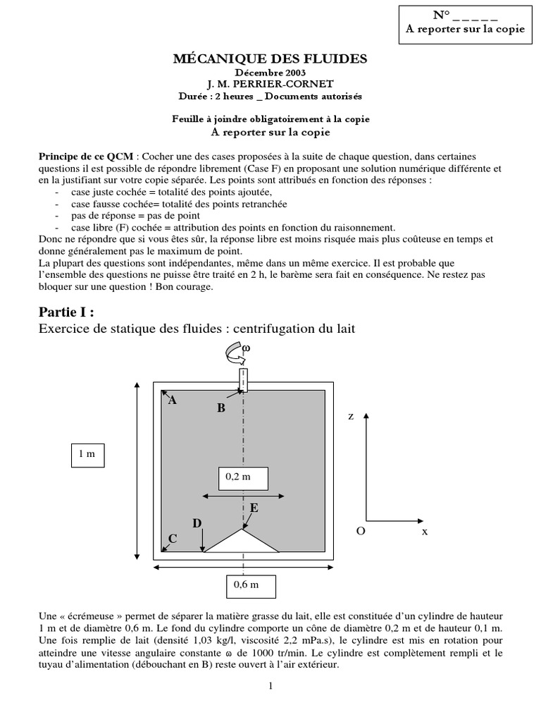 Centrifugation et dynamique des fluides | PDF | Pompe | Physique ...