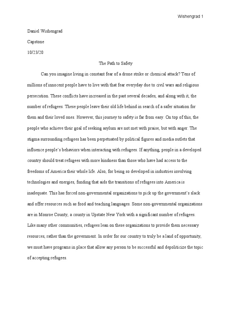 Refugee Paper | PDF | Asylum In The United States | Refugee