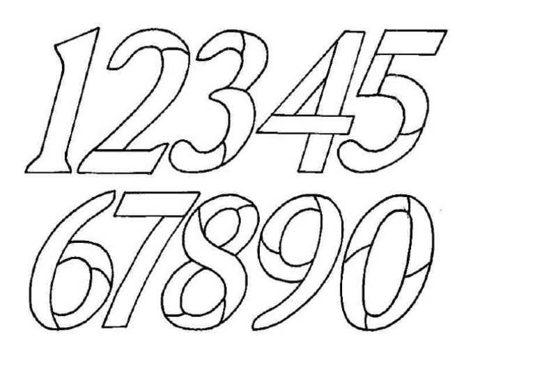 Plantilla Numeros Cursiva | PDF