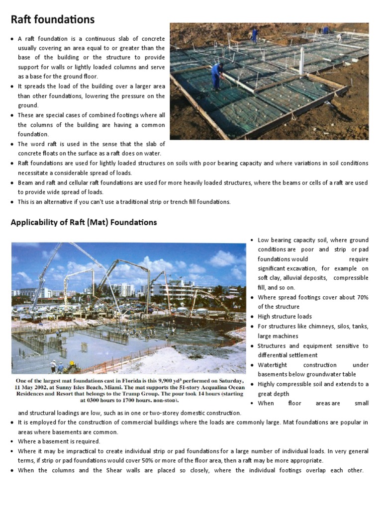 Raft Foundations | PDF | Foundation (Engineering) | Deep Foundation