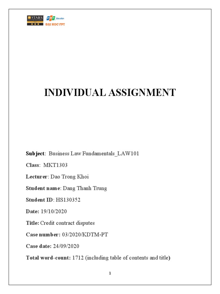 Business Law Case Analysis | PDF | Debt | Loans