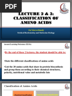 Amino Acids Classification Chart | PDF