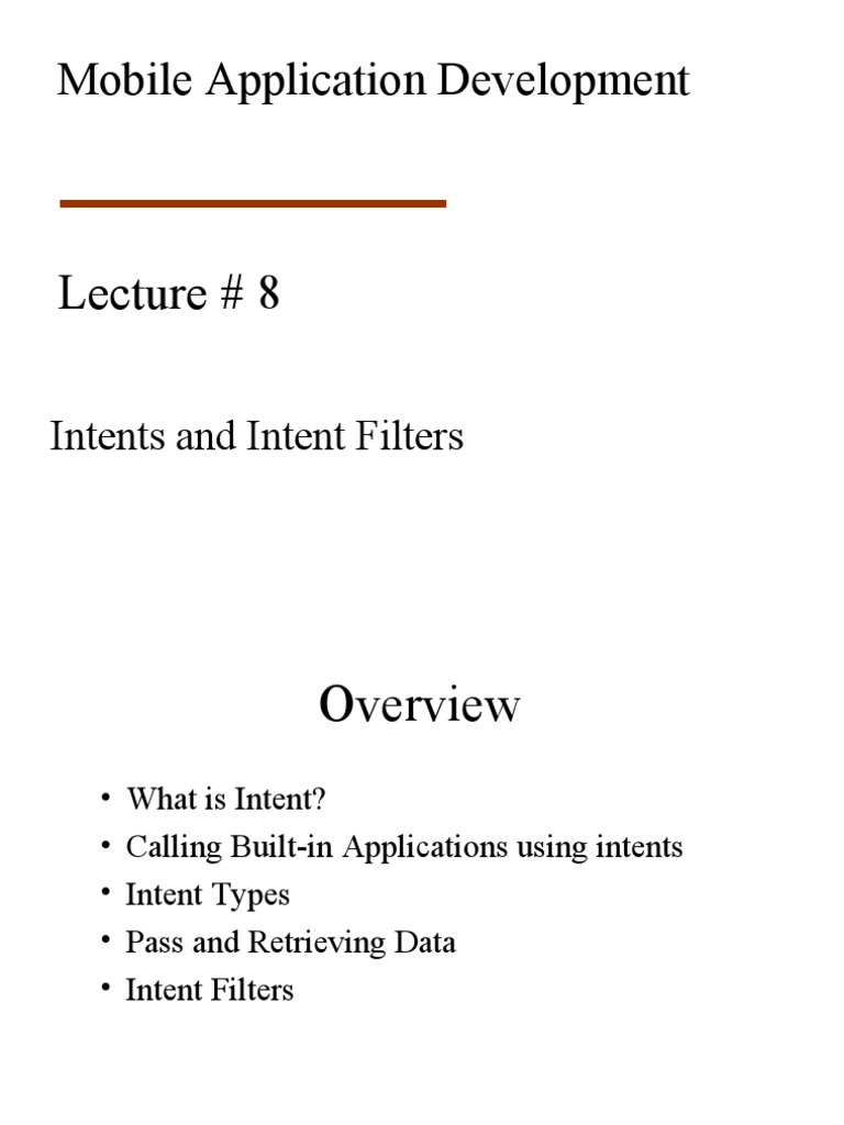 Mobile Application Development: Lecture # 8 | PDF | Mobile App ...