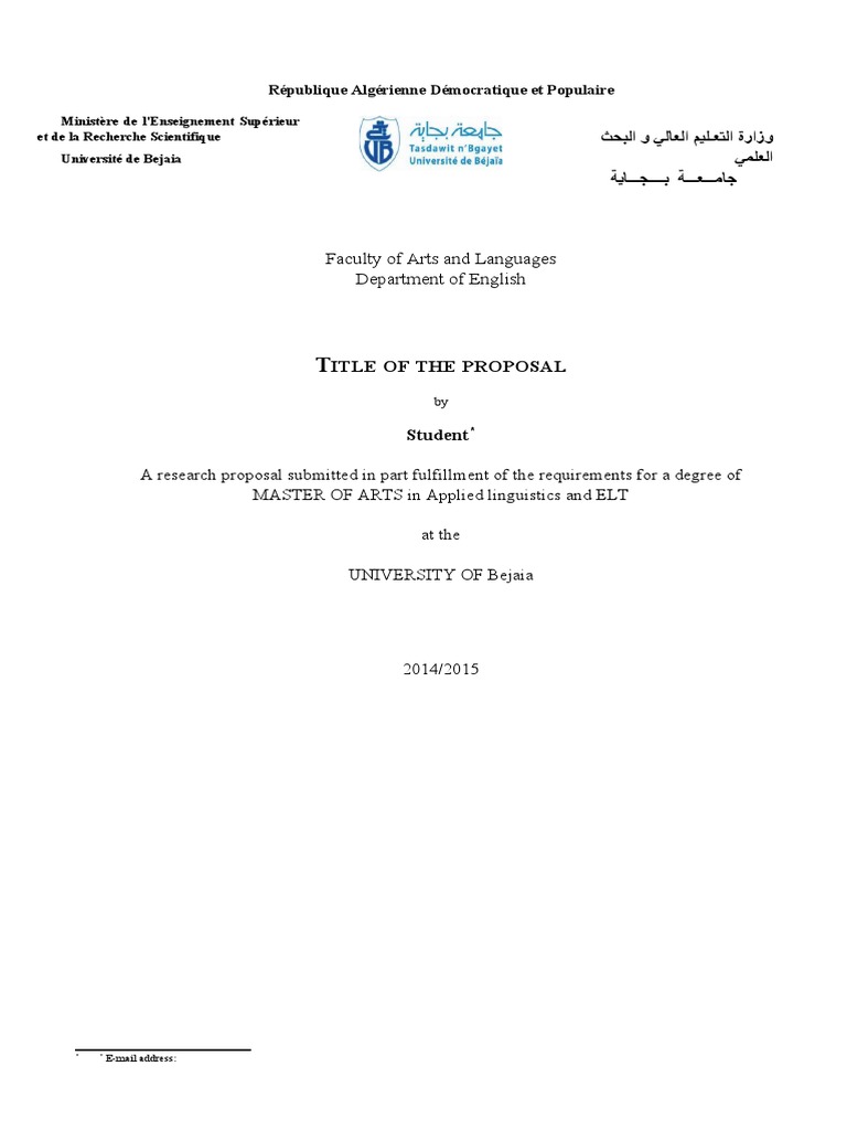 Research Proposal Template-Master Applied Linguistics and ELT-2014 ...