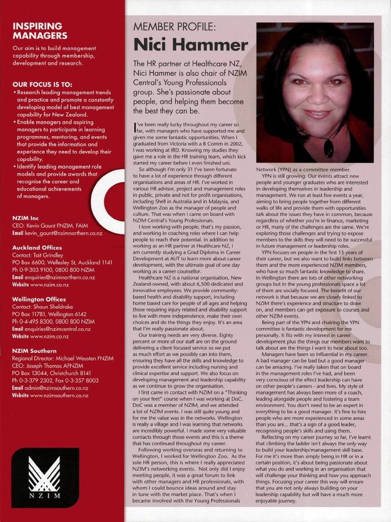 NÍCÍ Hammer: Member Profile | PDF | Leadership | Business