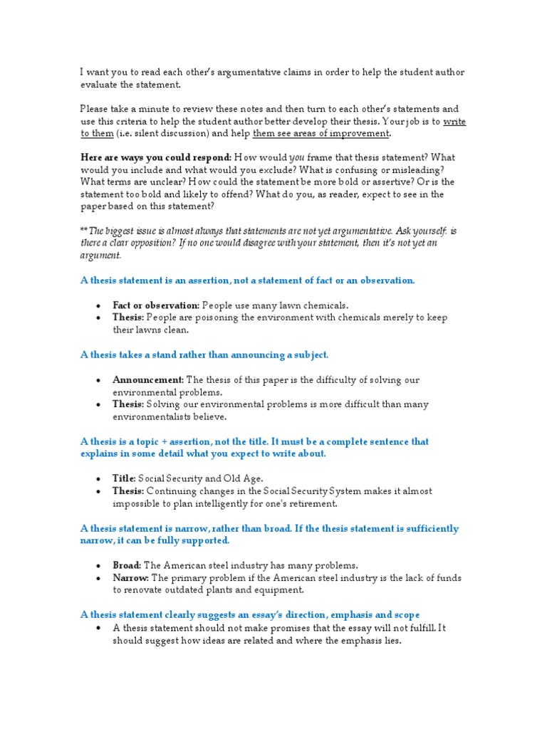 Crafting Strong Argumentative Thesis | PDF | Essays | Thesis
