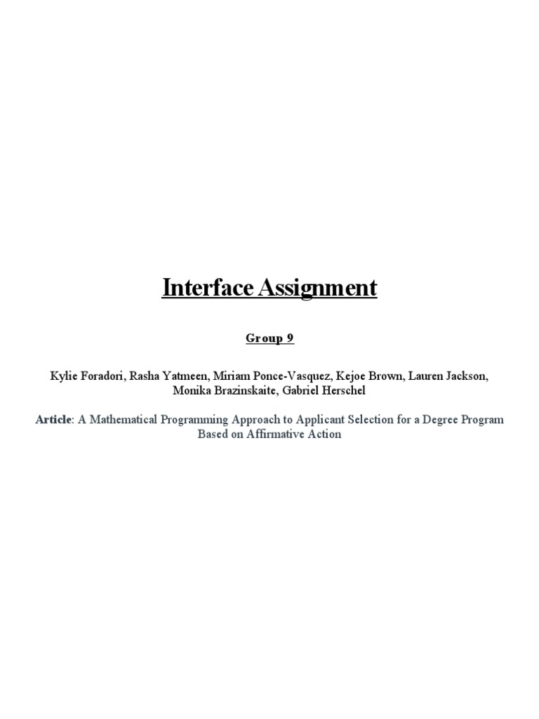 Final Draft Interface-4 | PDF | Mathematical Optimization | Linear ...