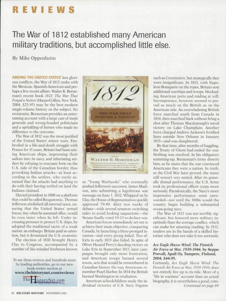 Reviews: The War of 1812 Established Many American Military Traditions ...