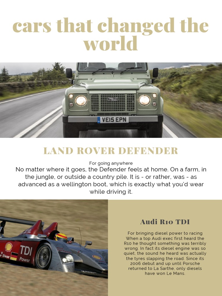 Cars That Changed The World | PDF | Vehicle Electrification ...