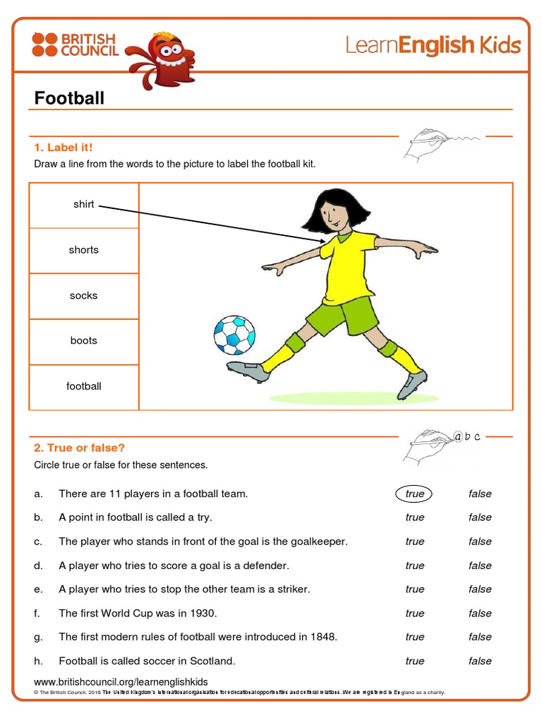Worksheets Football v2 | PDF | Teams | Association Football