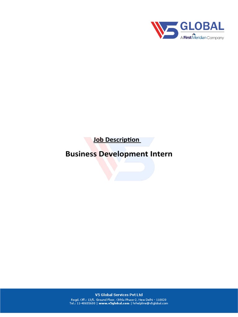 V5 Global Services (A First Meridian Company) Business Development ...
