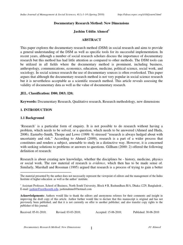 Documentary Research Method Insights | PDF | Social Research ...