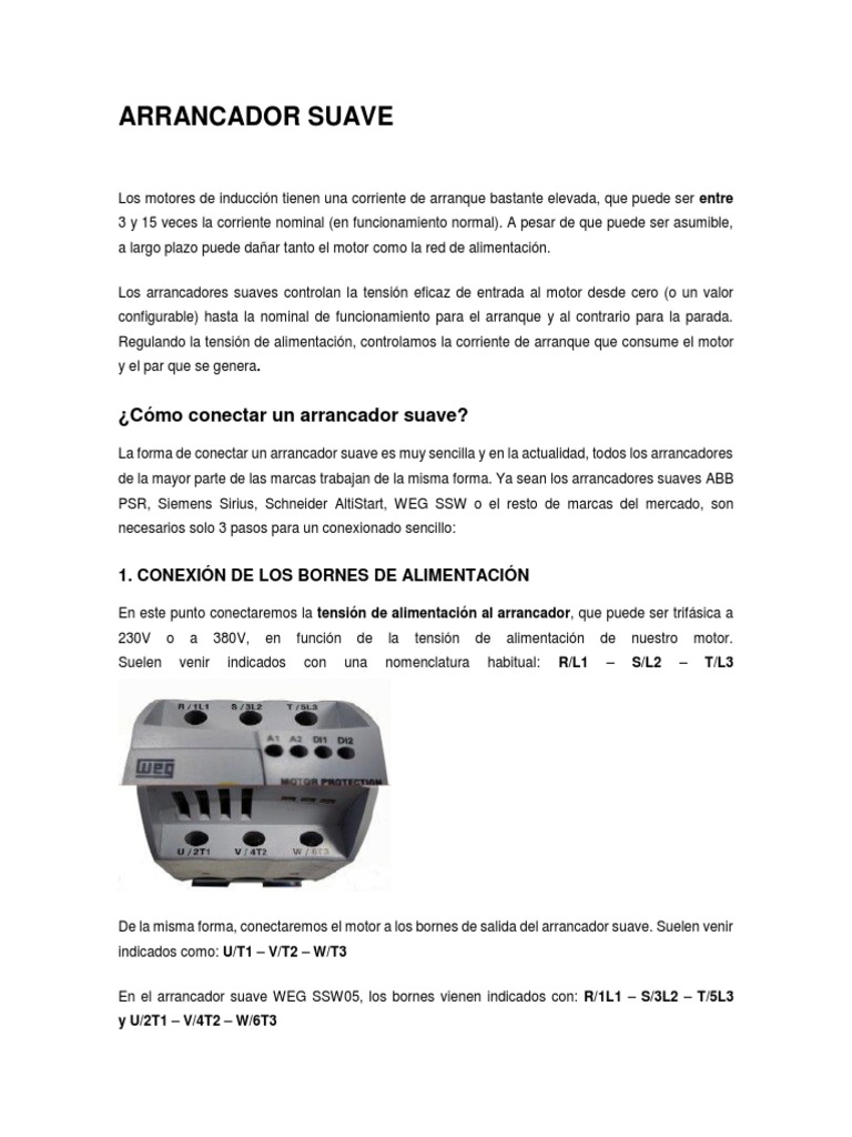 Arrancadores Suaves (Soft Starters) y Variadores de Frecuencia (VFD) | PDF | Rectificador ...