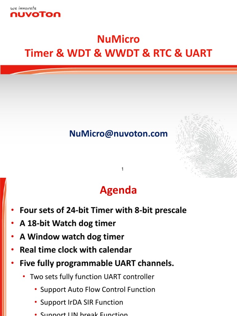 04 - Nano100 Timer - WDT - WWDT - RTC - UART | PDF | Office Equipment ...