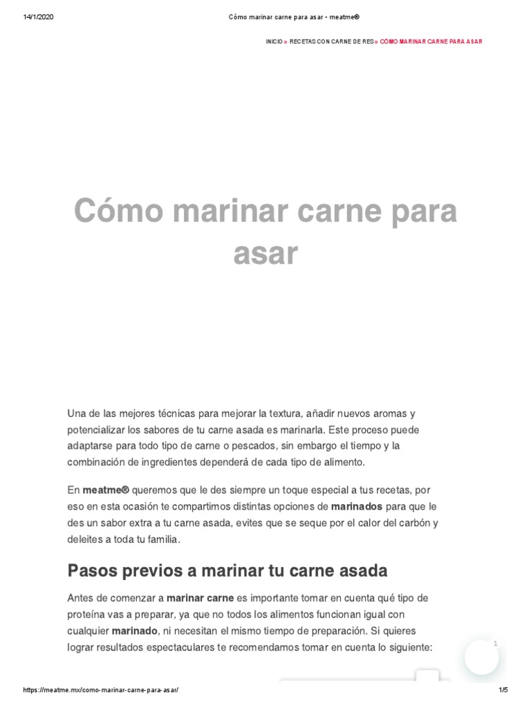 Marinados para carne asada deliciosa | PDF | Marinado | Salsa