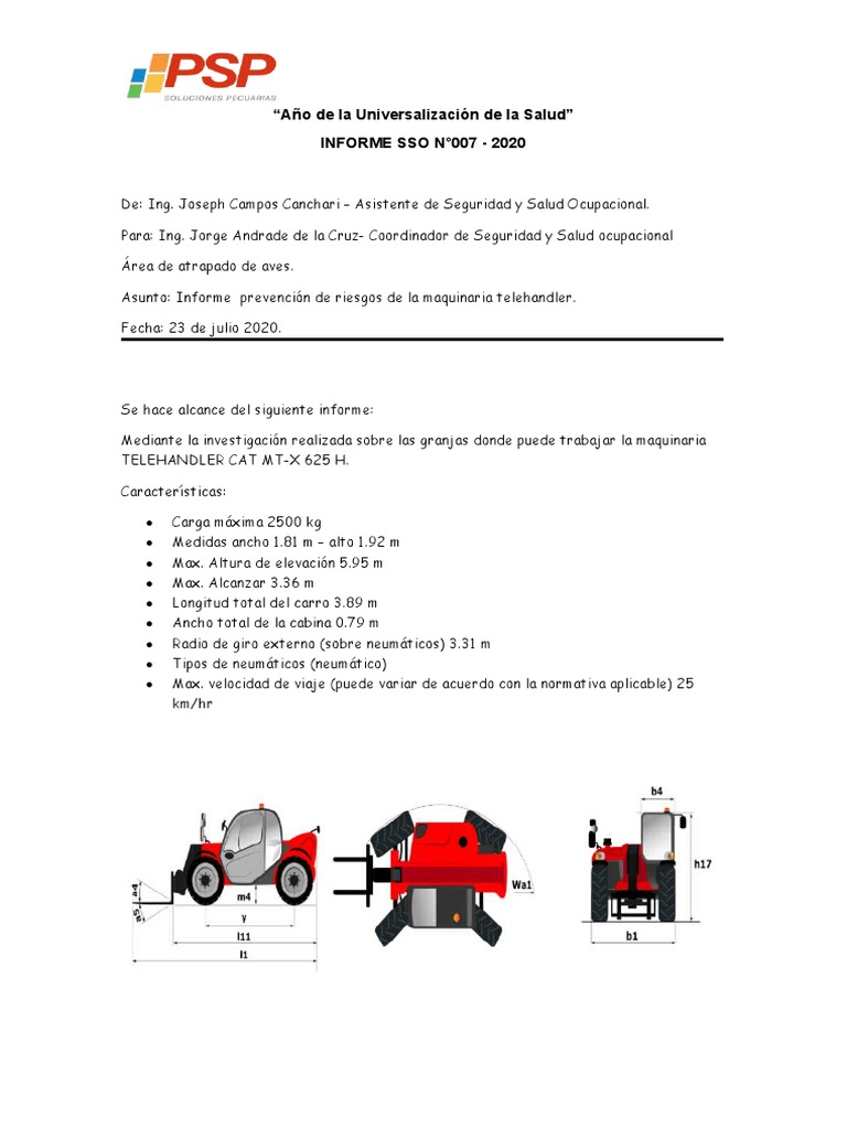 Investigacion Del Telehandler | PDF | Neumático | Seguridad y salud ...