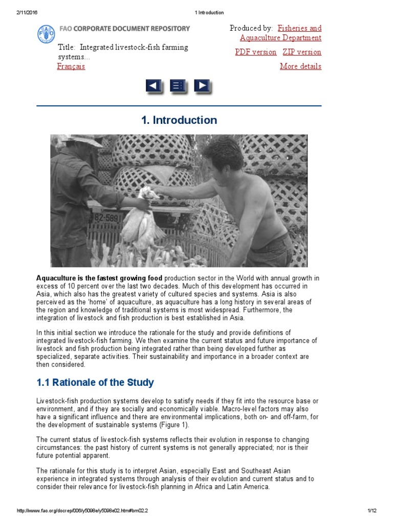 Introduction: Produced By: Title: Integrated Livestock Fish Farming ...