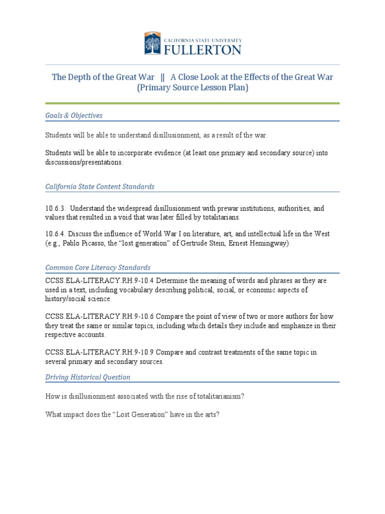 Esmeralda Social Studies Primary Source Lesson Plan | PDF | Educational ...