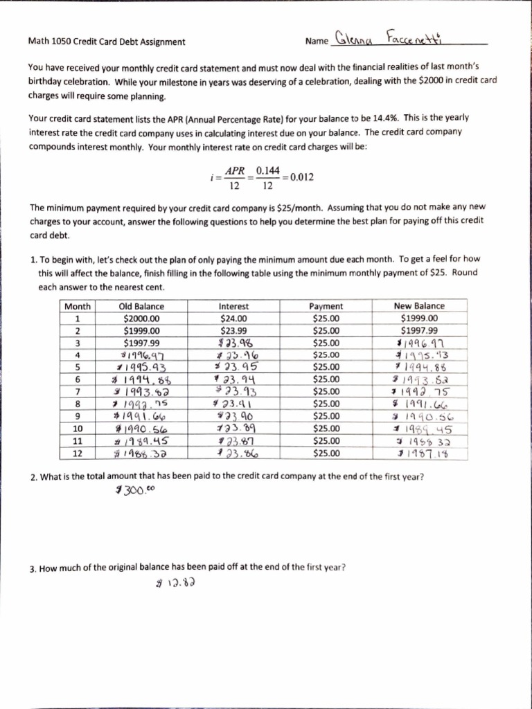 Credit Card Debt Assignment | PDF | Credit | Finance & Money Management