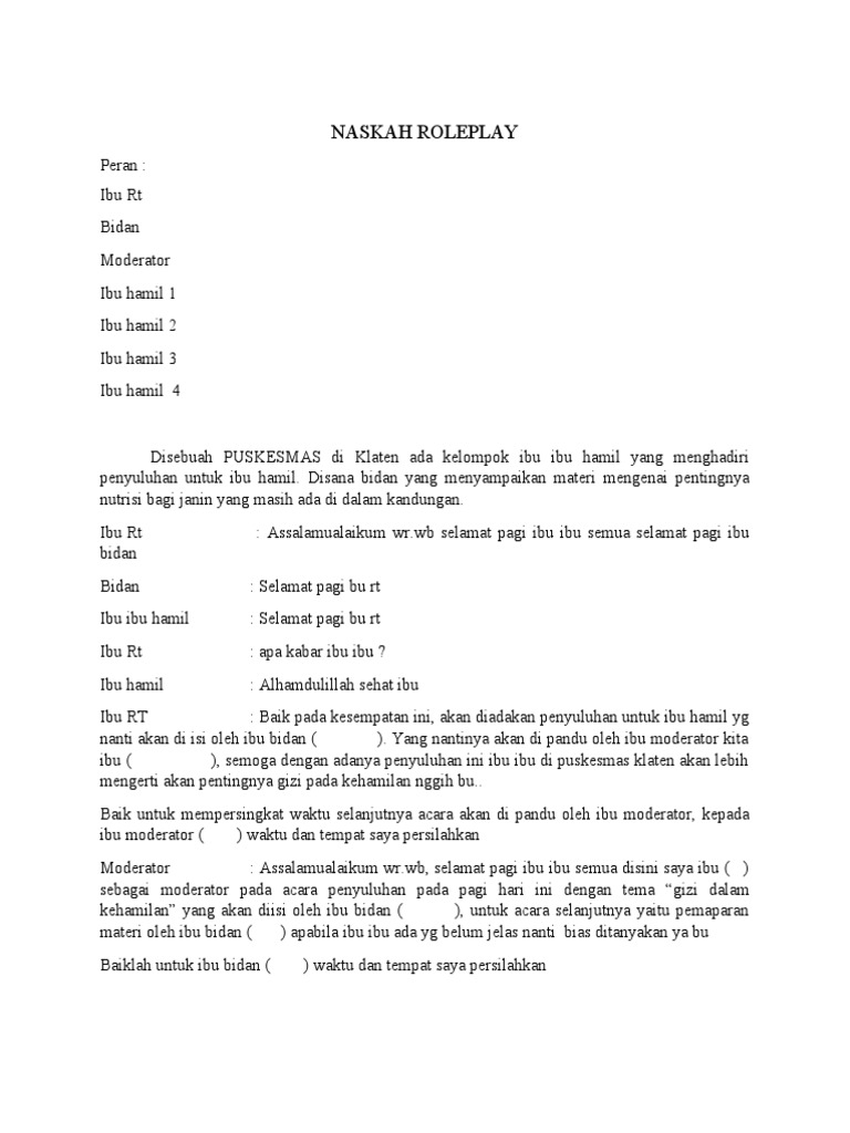 Naskah Roleplay | PDF