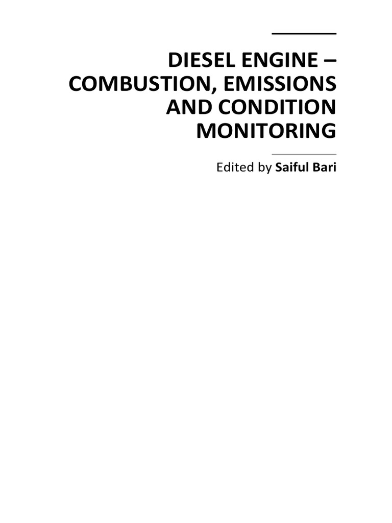 Diesel Engine Combustion, Emissions and Condition Monitoring PDF | PDF ...