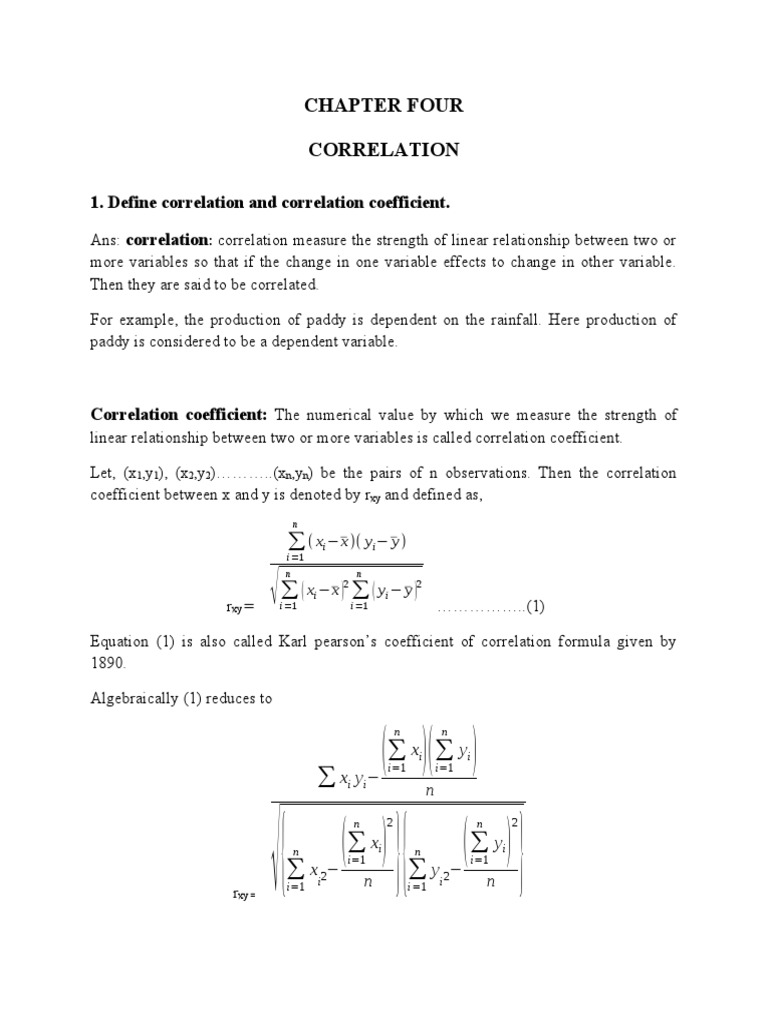 Chapter 4 | PDF | Correlation And Dependence | Regression Analysis