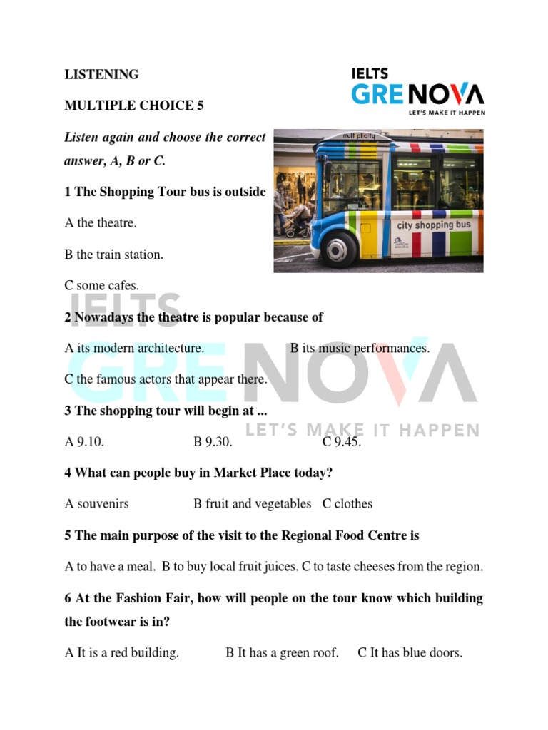 Listening Multiple Choice 5 | PDF