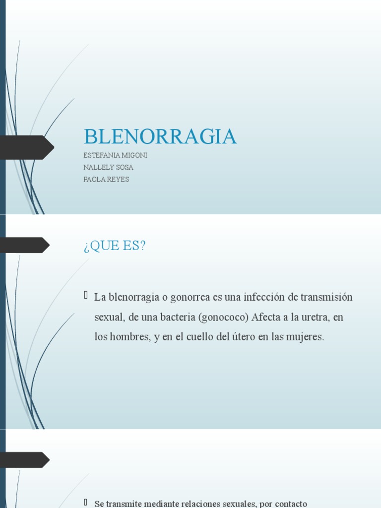 BLENORRAGIA | PDF