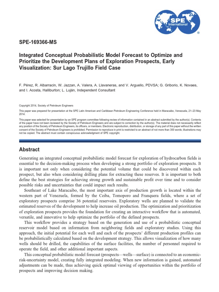 Spe 169366 MS | PDF | Monte Carlo Method | Mathematical Optimization