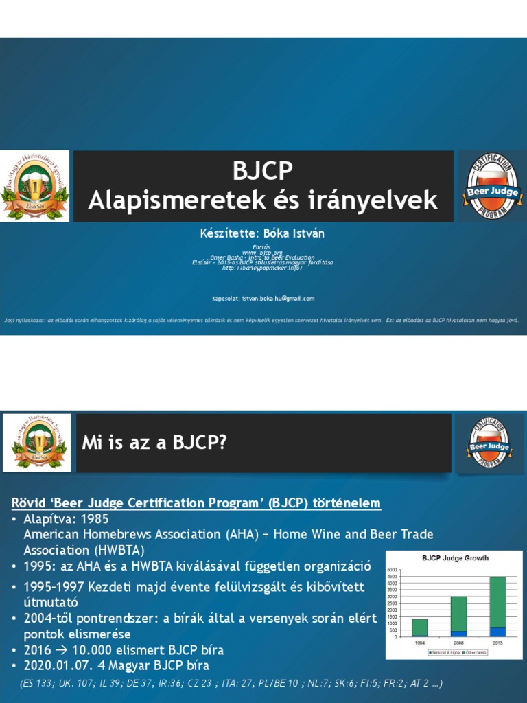 BJCP Alapismeretek | PDF