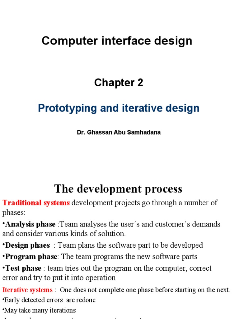 Computer Interface Design: Prototyping and Iterative Design | PDF ...