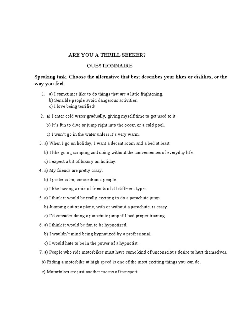 Personal Identity Questionnaire | PDF | Career & Growth | Self-Improvement