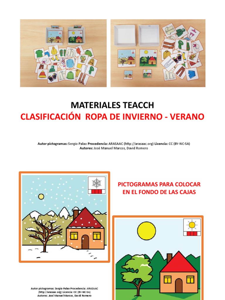 Clasificacion Ropa Invierno-Verano TEACCH PDF | PDF