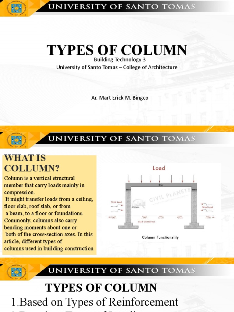 TYPES AND SIZES OF Collumns | PDF | Column | Beam (Structure)